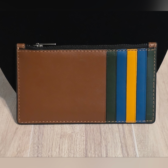 Coach | Bags | Nice Coach Men Zip Card Wallet Zip Card Case In ...
